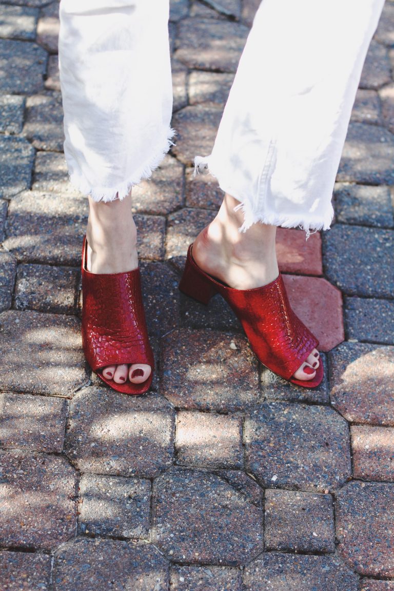 candy apple mules from Donald J. Pliner - District of Chic