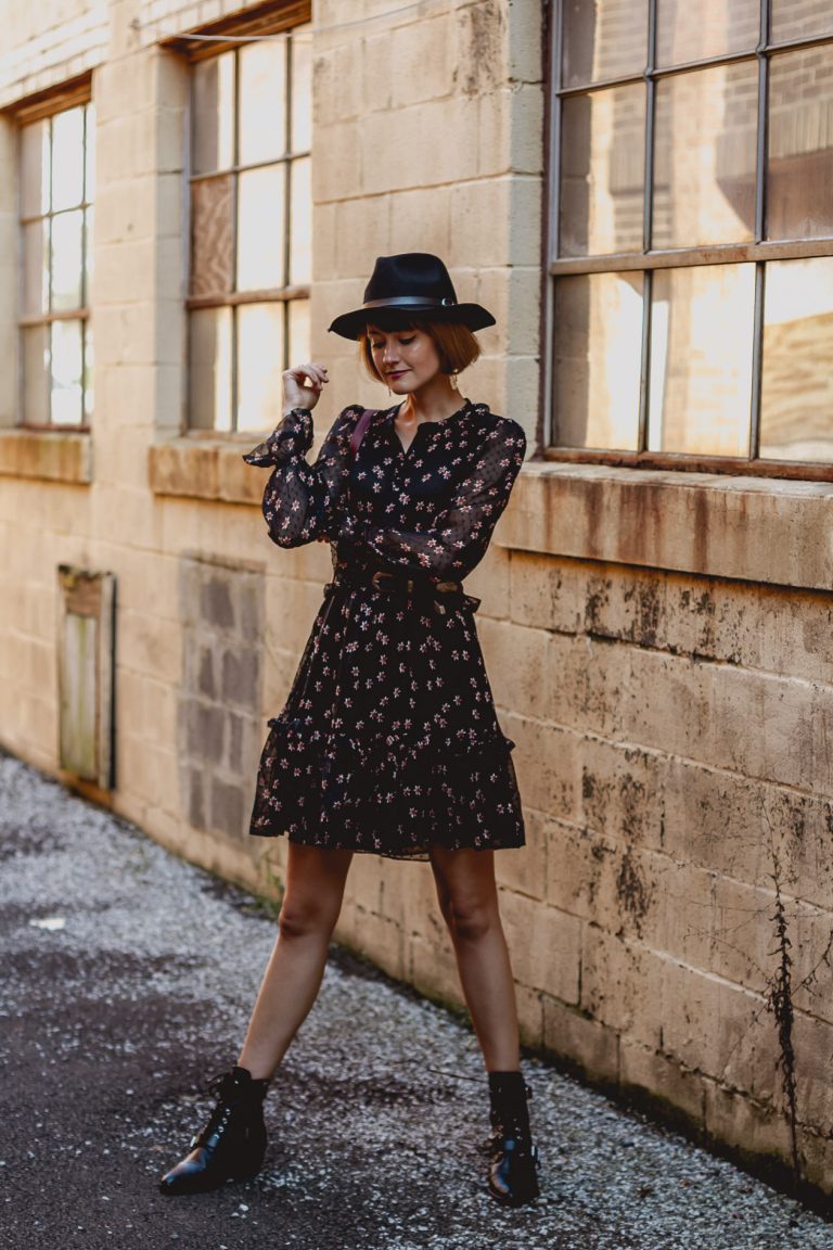 bringing western goth to a frilly dress - District of Chic